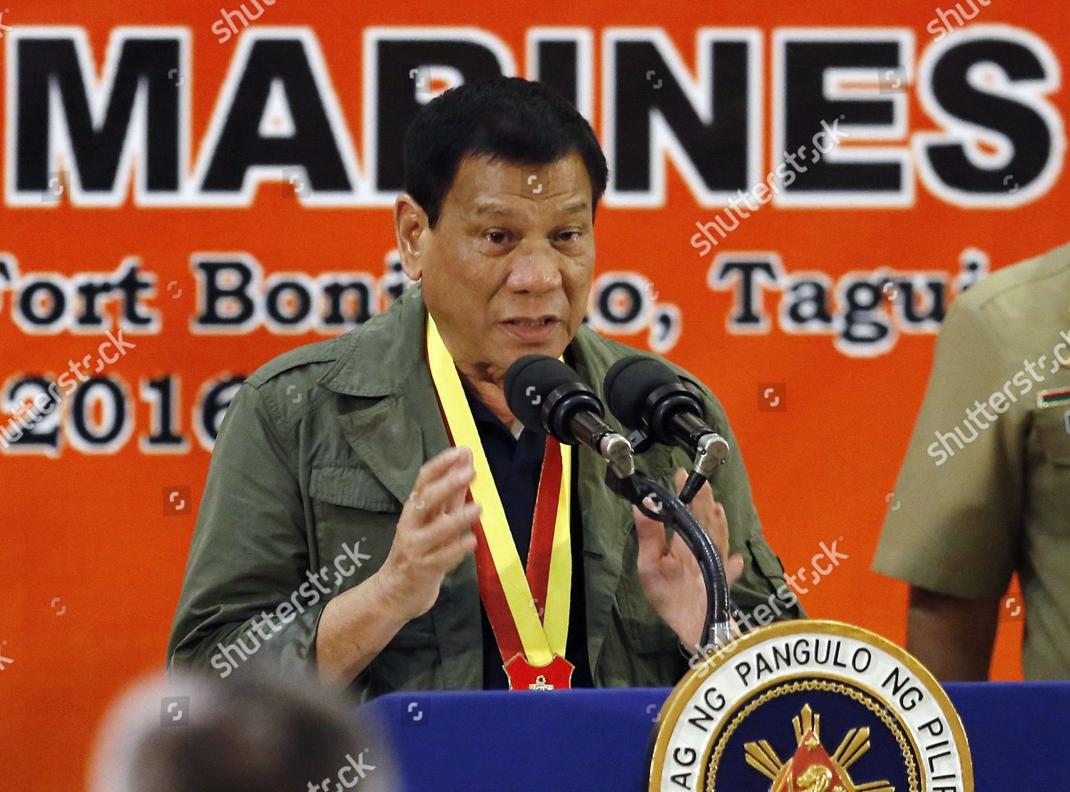 Filipino President Rodrigo Duterte Speaks During Editorial Stock Photo ...