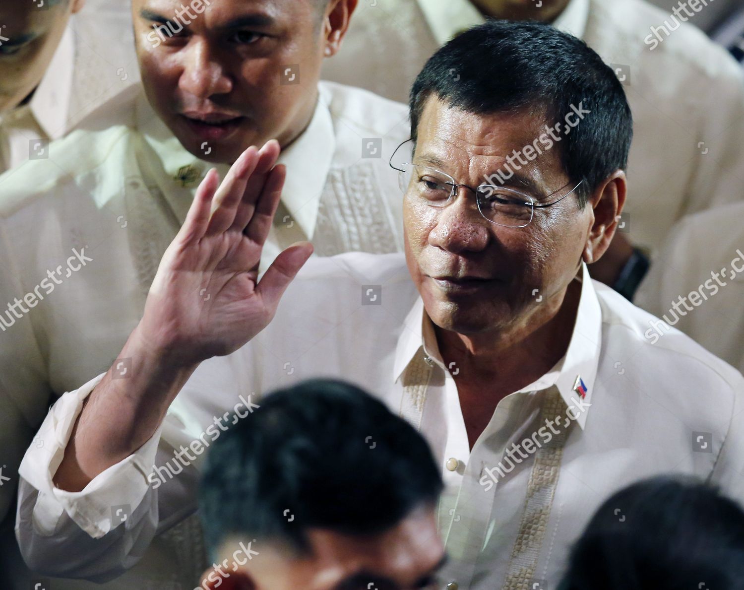 Filipino President Rodrigo Duterte Salutes After Editorial Stock Photo ...