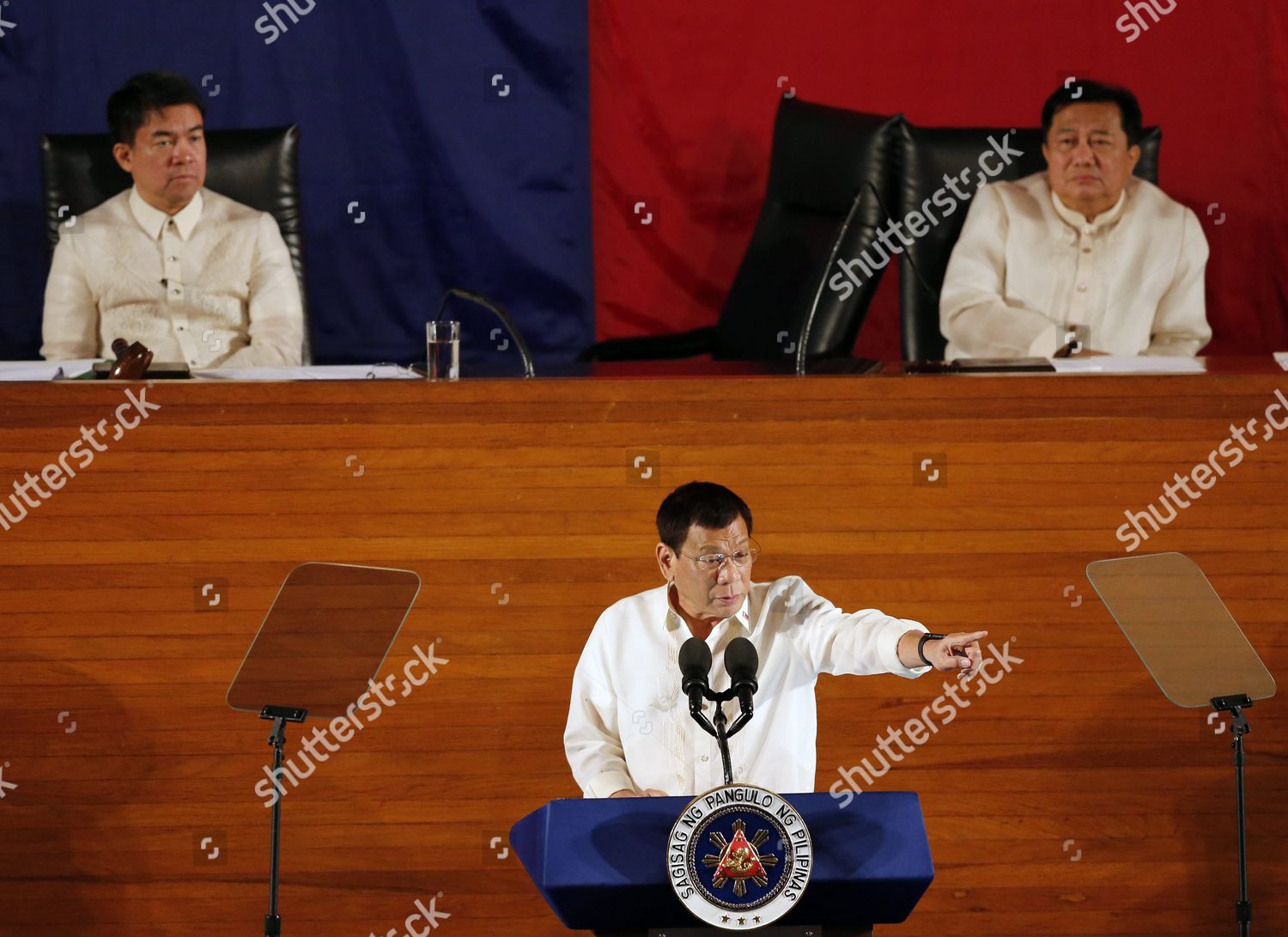 Filipino President Rodrigo Duterte Delivers His Editorial Stock Photo ...