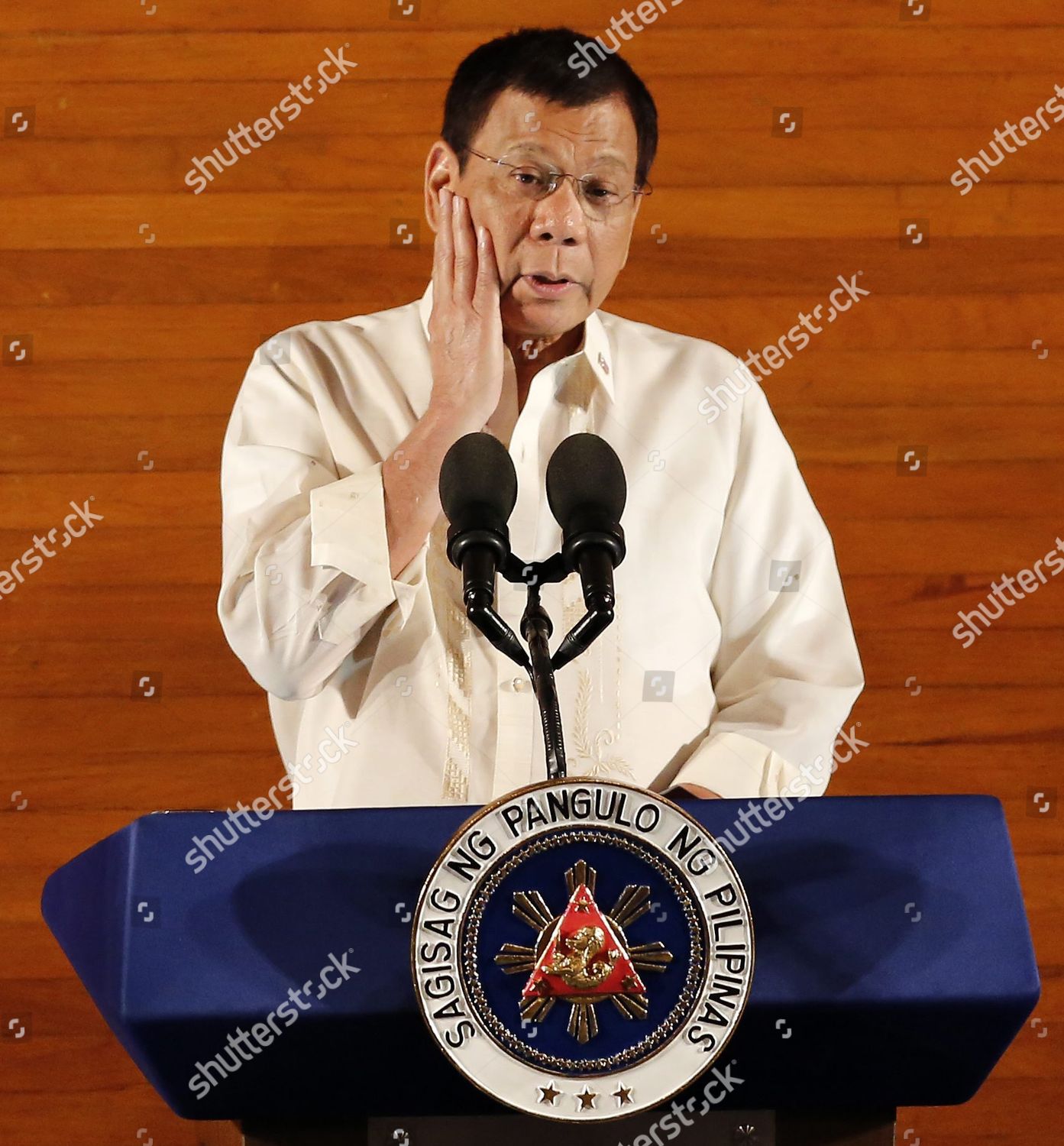 Filipino President Rodrigo Duterte Delivers His Editorial Stock Photo ...