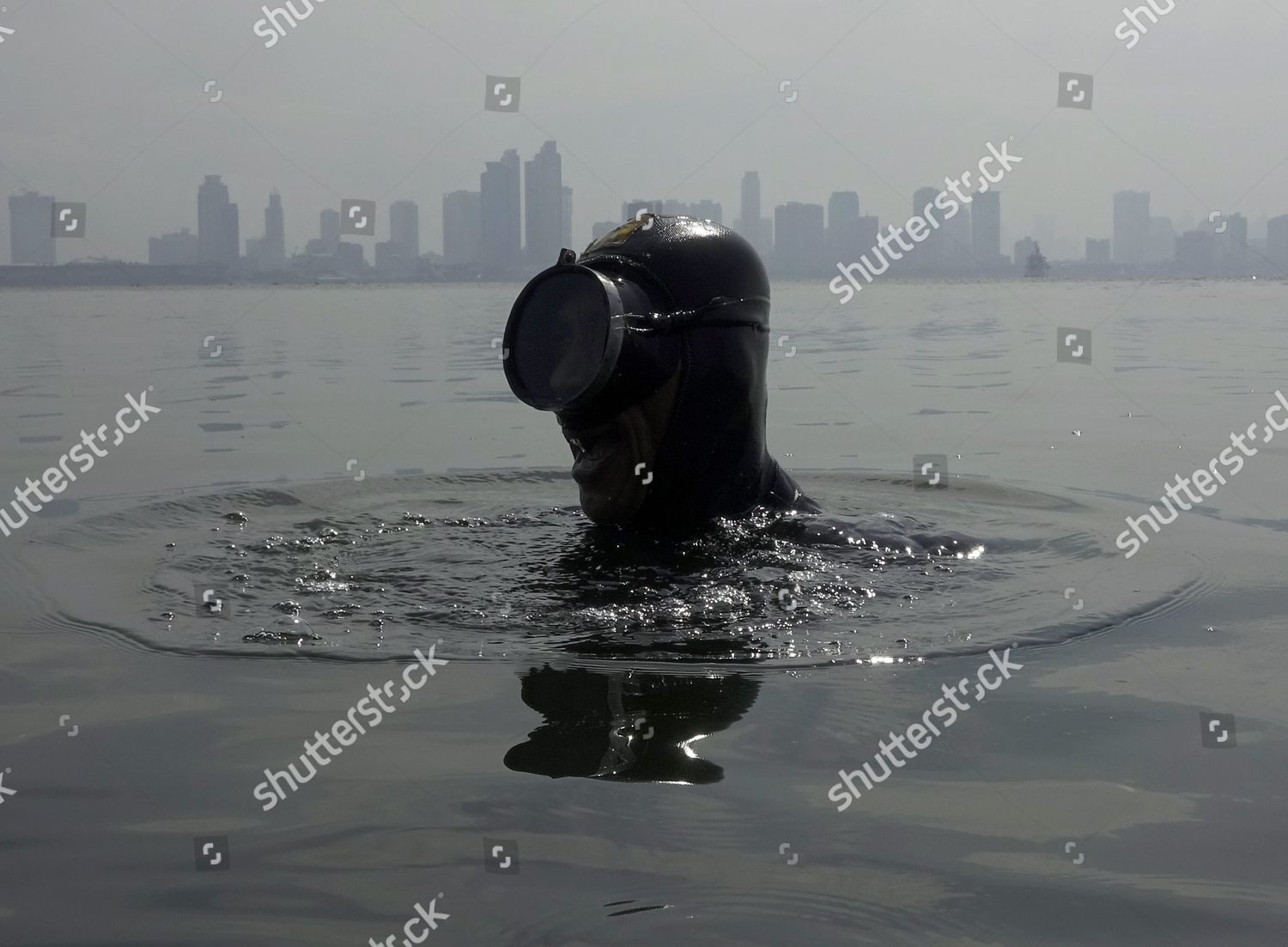 Filipino Diver Emerges Water Countrys Main Editorial Stock Photo ...