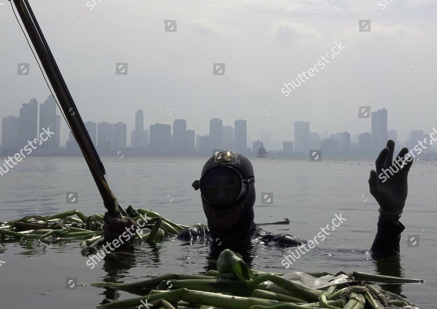Filipino Diver Emerges Water Countrys Main Editorial Stock Photo ...