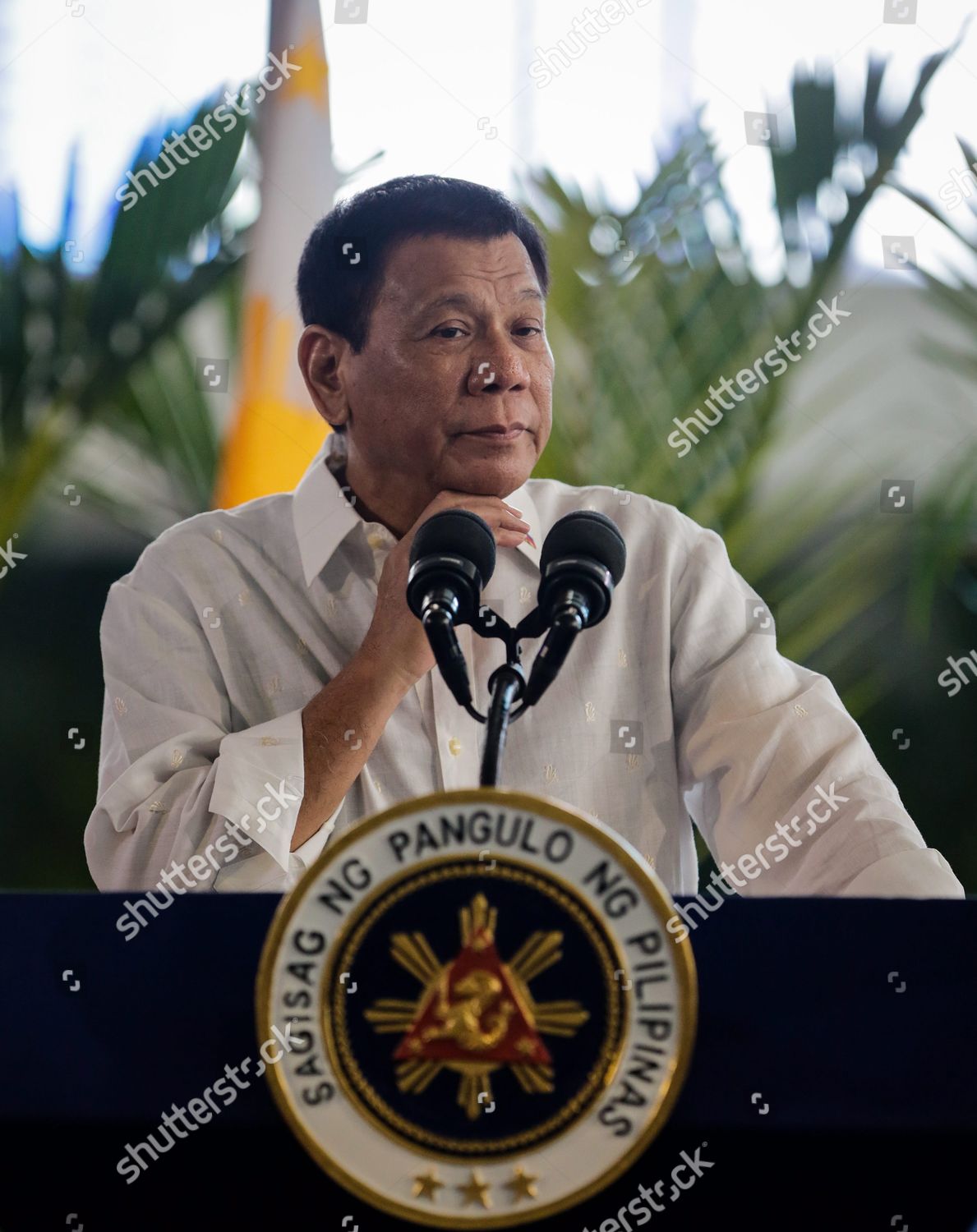 Philippine President Rodrigo Duterte Speaks During Editorial Stock ...