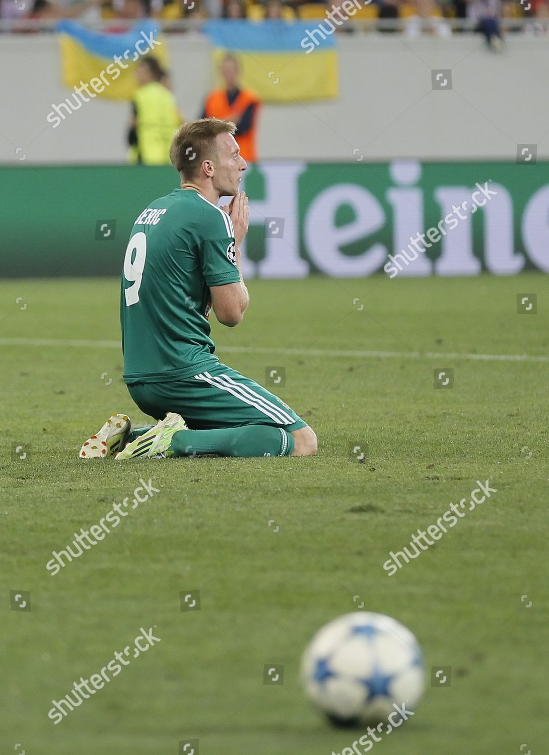 Robert Beric Rapid Reacts During Uefa Editorial Stock Photo - Stock ...