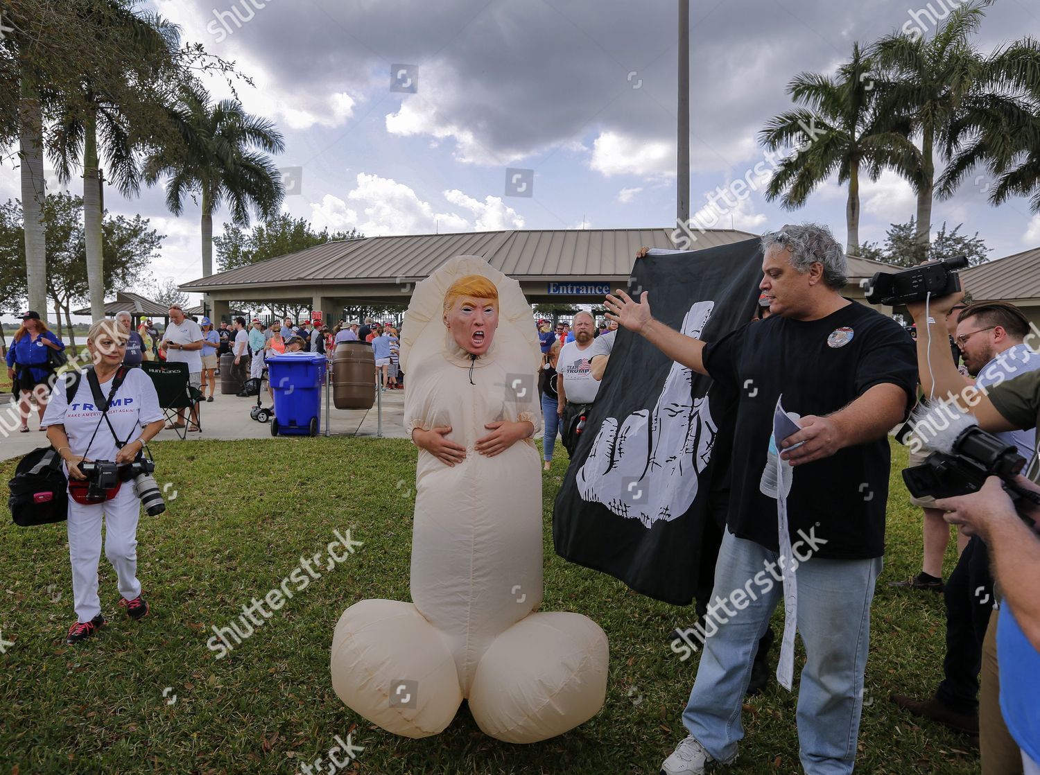 Protester Dressed Penis Costume Confronted By Editorial Stock Photo ...