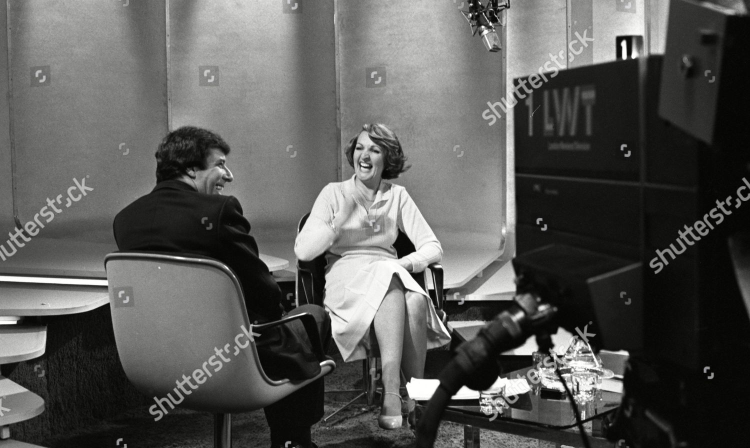Tv Host Russell Harty Chats Penelope Editorial Stock Photo - Stock ...