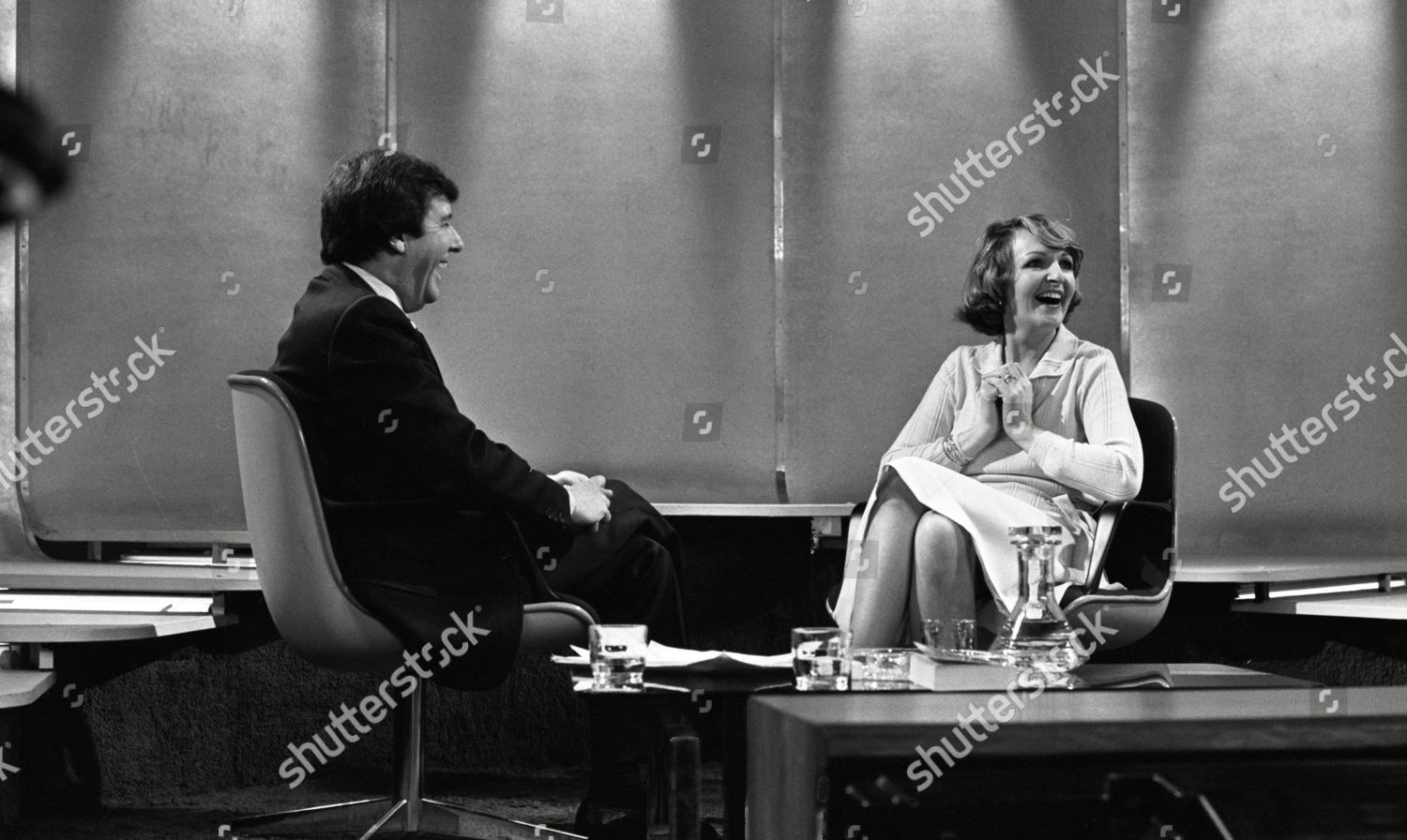 Tv Host Russell Harty Chats Penelope Editorial Stock Photo - Stock ...