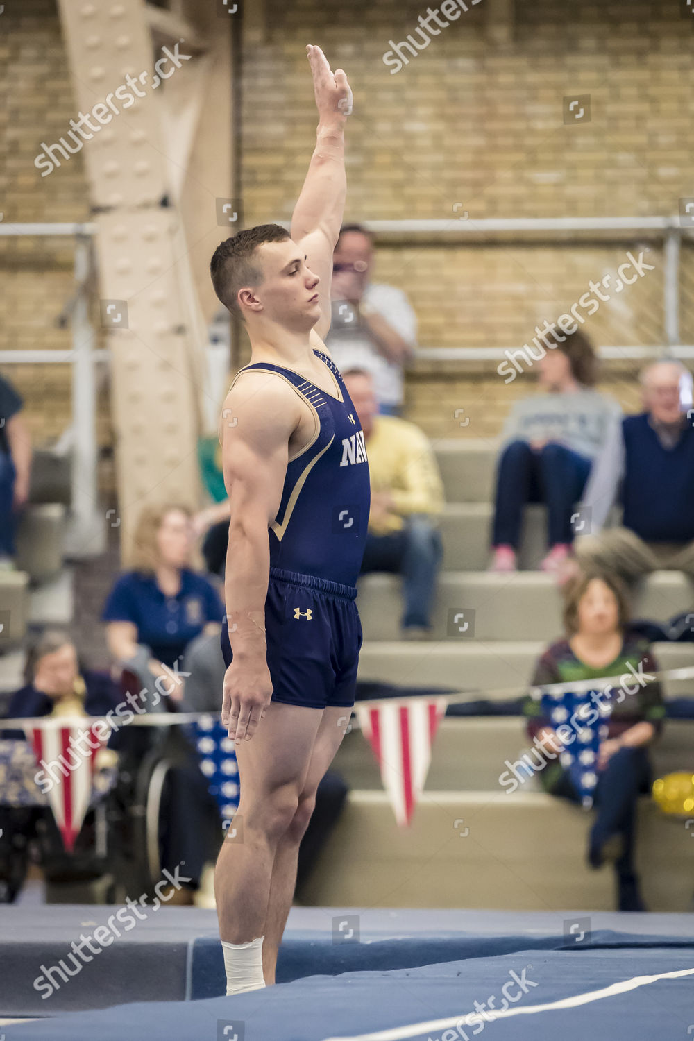 Navy Gymnastics Frank Bradley Performs Floor Editorial Stock Photo ...