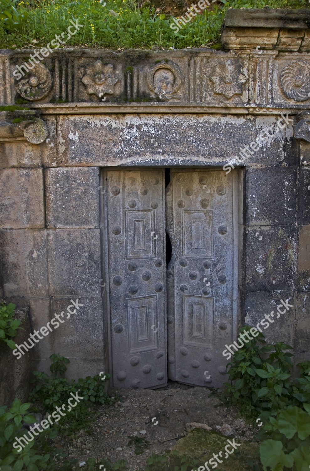 Carved Basalt Doors Form Entrance Family Editorial Stock Photo - Stock ...