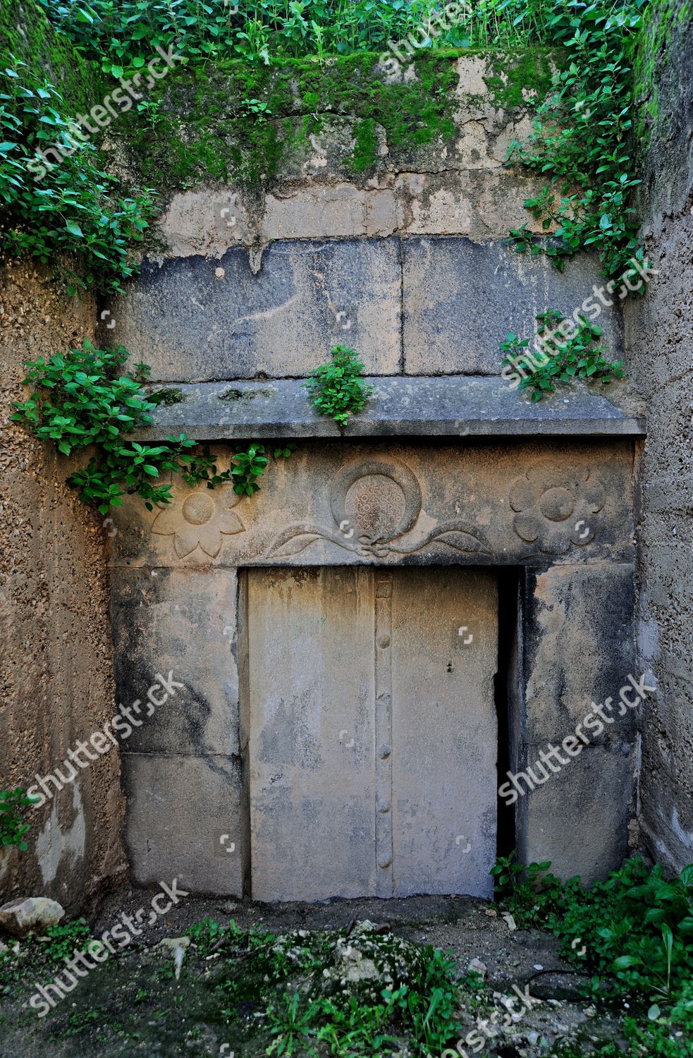 Carved Basalt Doors Form Entrance Family Editorial Stock Photo - Stock ...