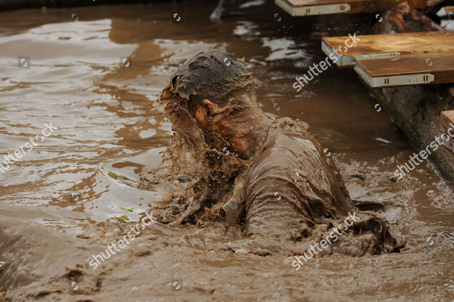 Competitor During Tough Guy Competition Editorial Stock Photo - Stock ...