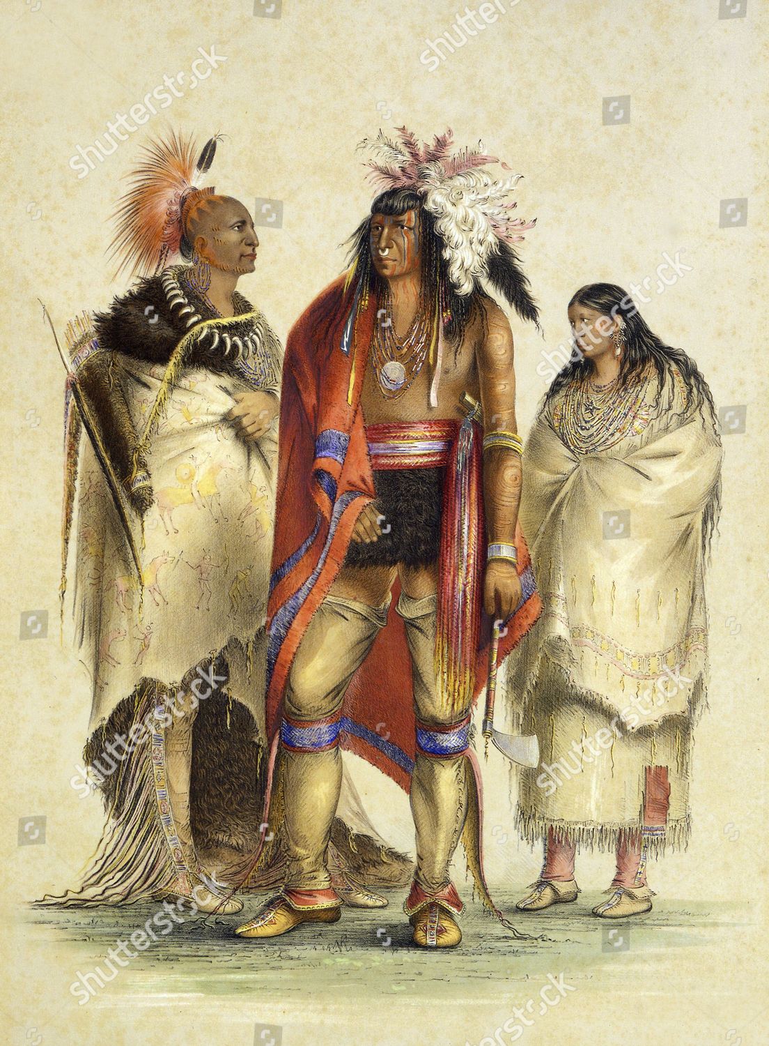 Group North American Indians Life 1844 Editorial Stock Photo - Stock ...