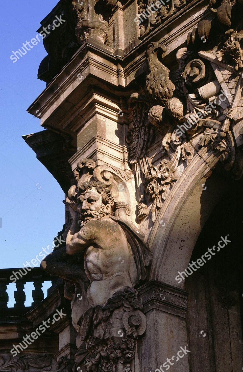 Detail Hermae Flower Swags Baroque 16th Editorial Stock Photo - Stock ...