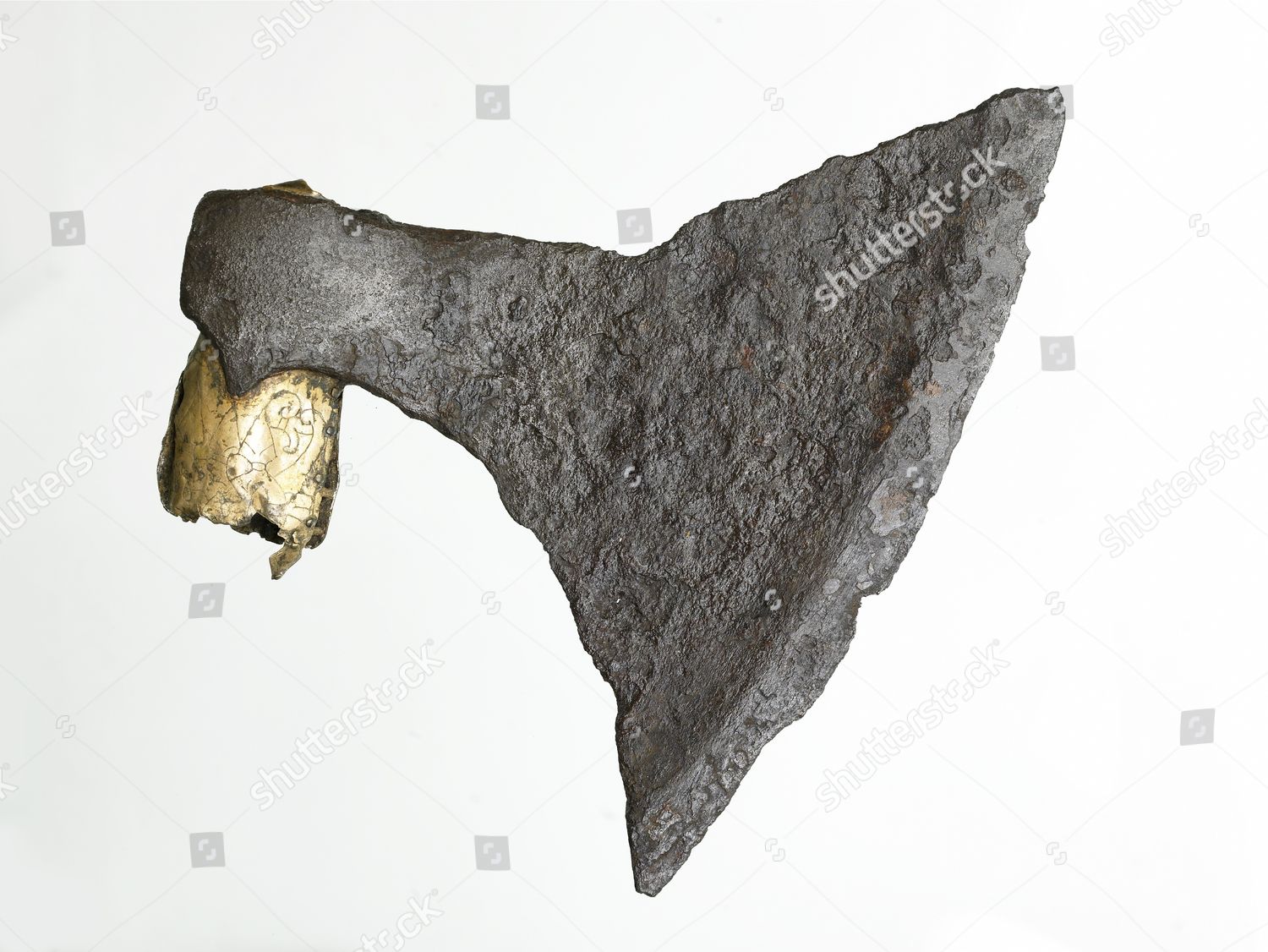 Triangular Iron Axe Blade Part Group Editorial Stock Photo - Stock ...
