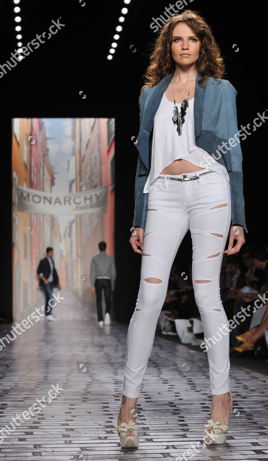 Model Poses On Runway During Spring Editorial Stock Photo - Stock Image ...
