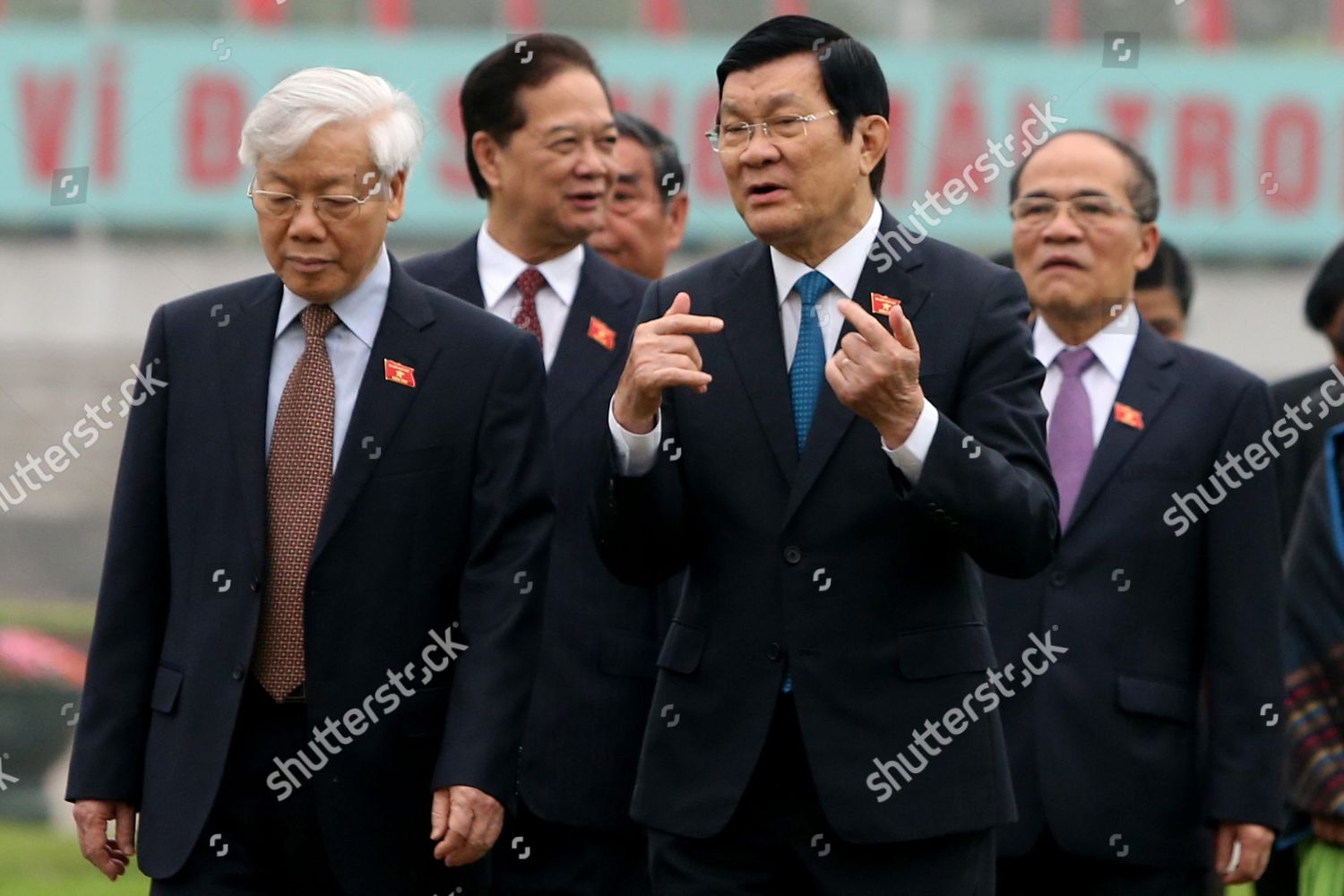 VIETNAM'S PRESIDENT TRUONG TAN SANG 2-R Editorial Stock Photo - Stock ...