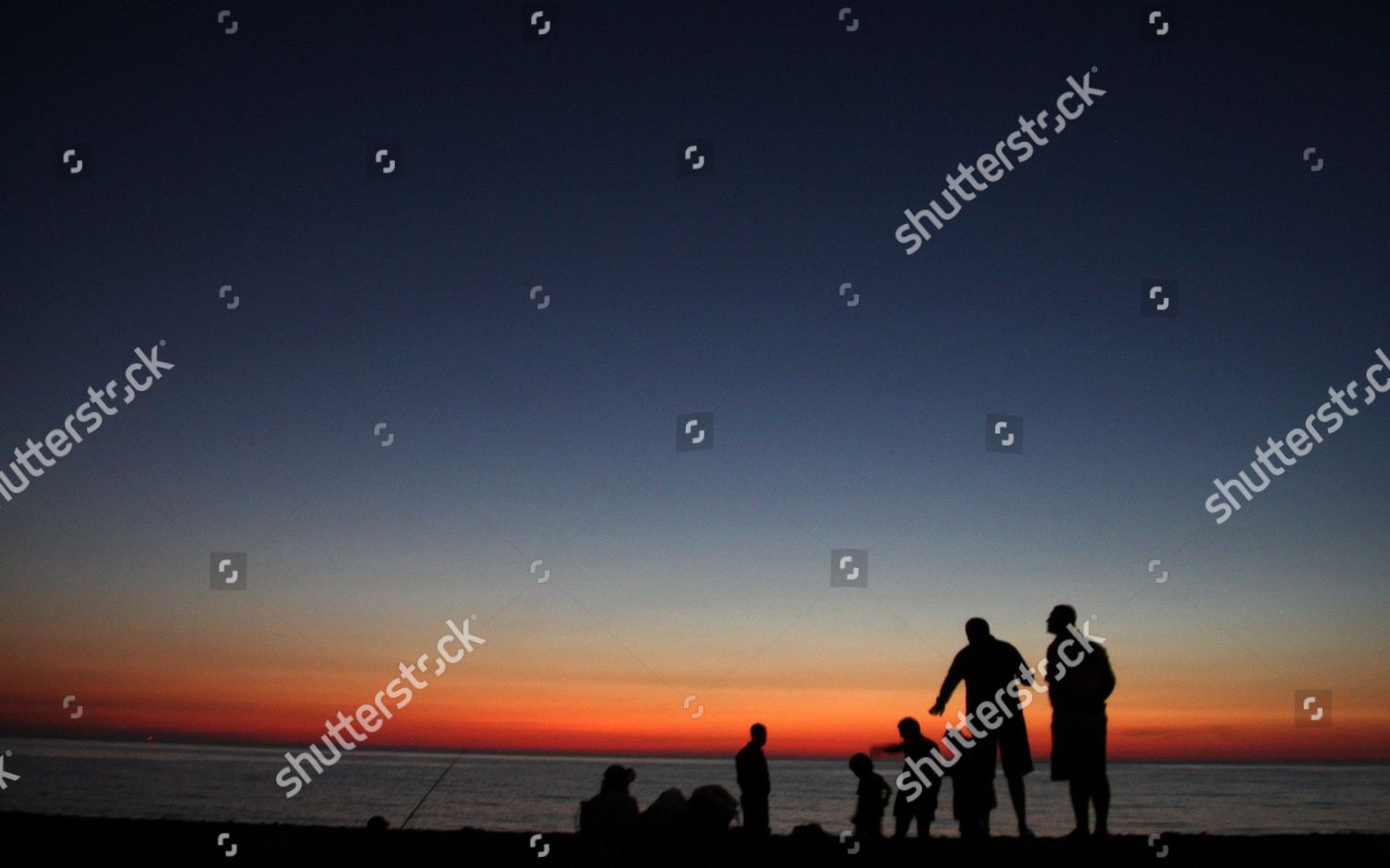 People Watch Sunset On Kvariati Beach Editorial Stock Photo - Stock ...