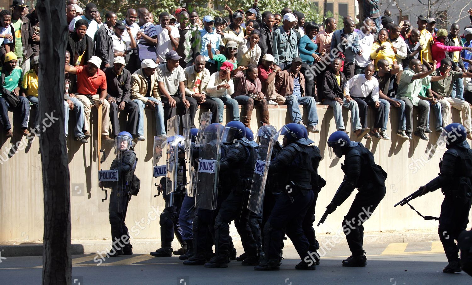 South African Police Force Officers Stand Editorial Stock Photo - Stock ...