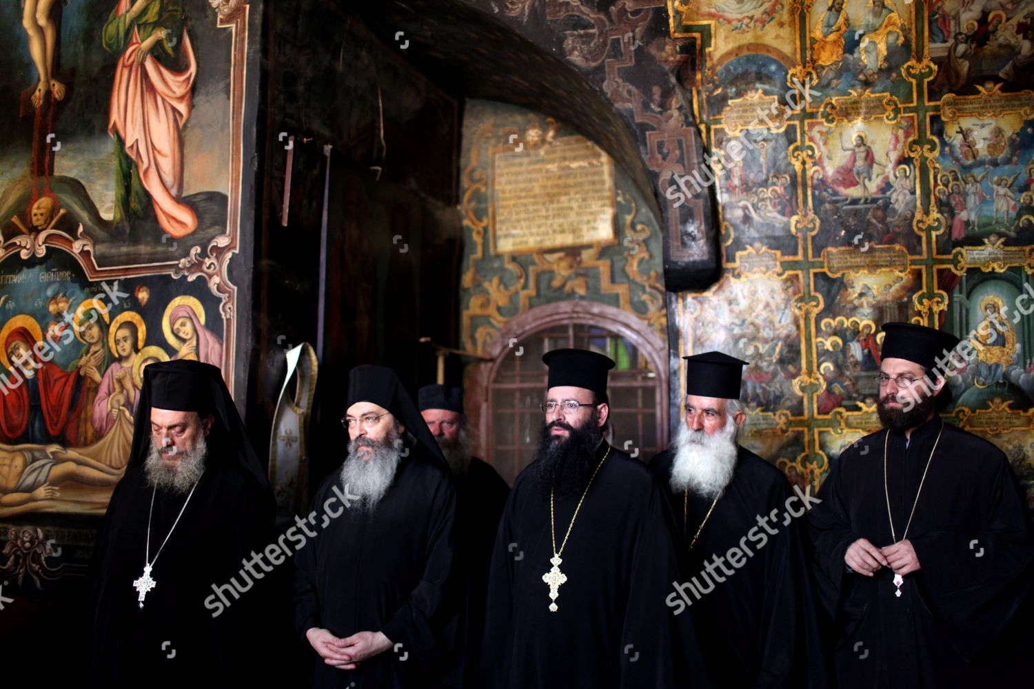 Greek Orthodox Monks Attend Prayers Mark Editorial Stock Photo - Stock ...