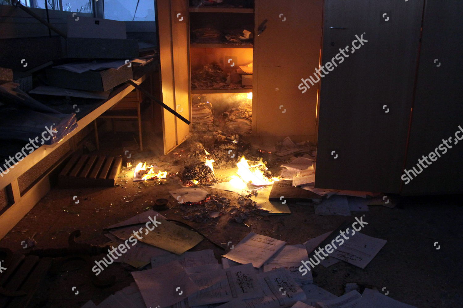 Documents Set On Fire City Hall Editorial Stock Photo - Stock Image ...