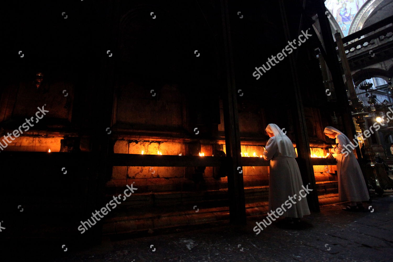 Catholic Nuns Light Candles Pray Outside Editorial Stock Photo - Stock ...