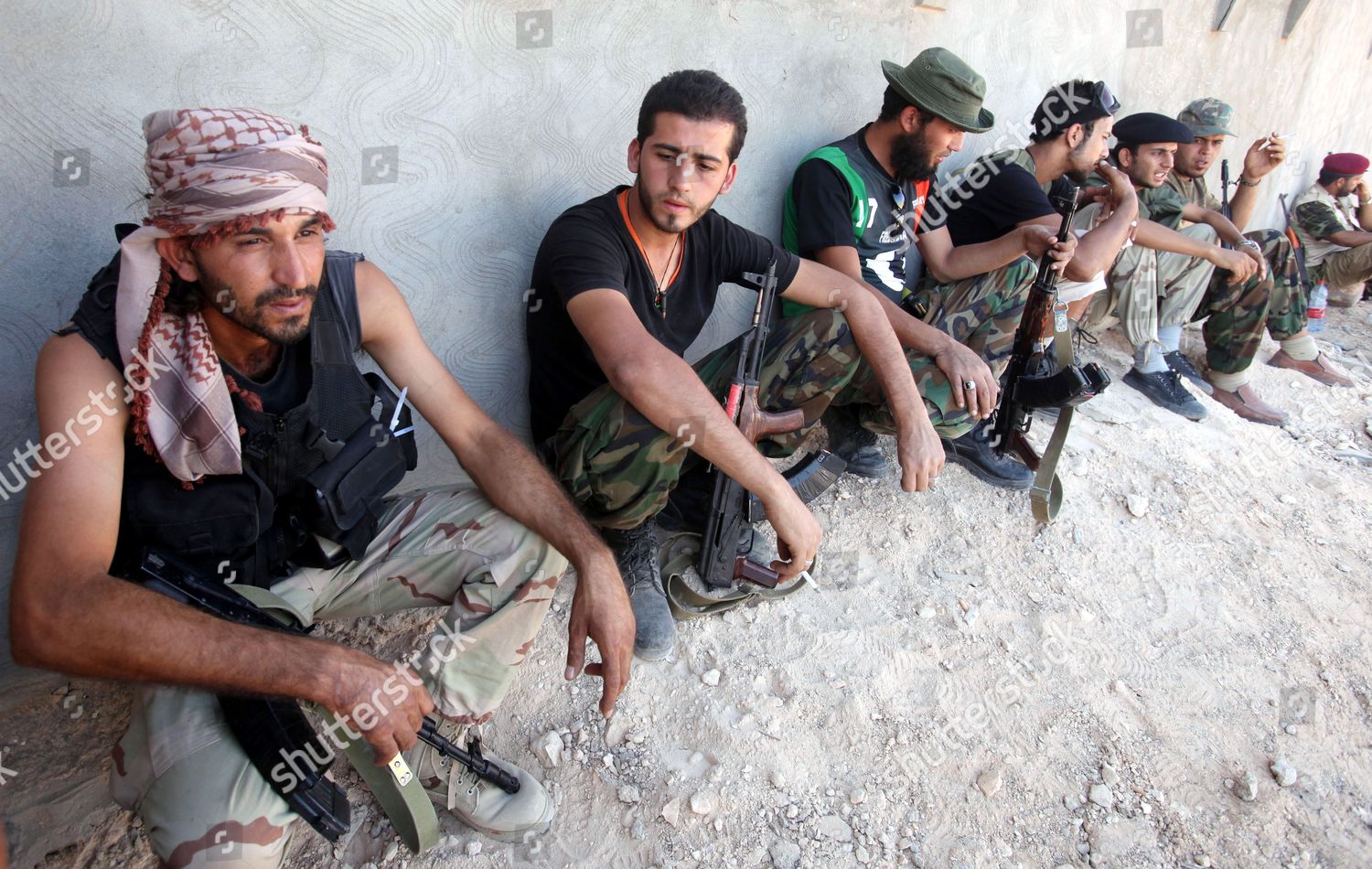 Libyan Rebels Rest On Outskirts Bani Editorial Stock Photo - Stock ...