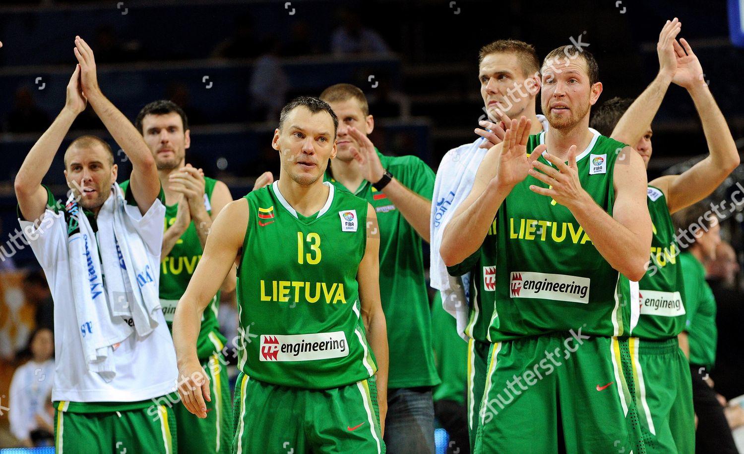 Lithuanian Players Celebrate After Classification Match Editorial Stock ...