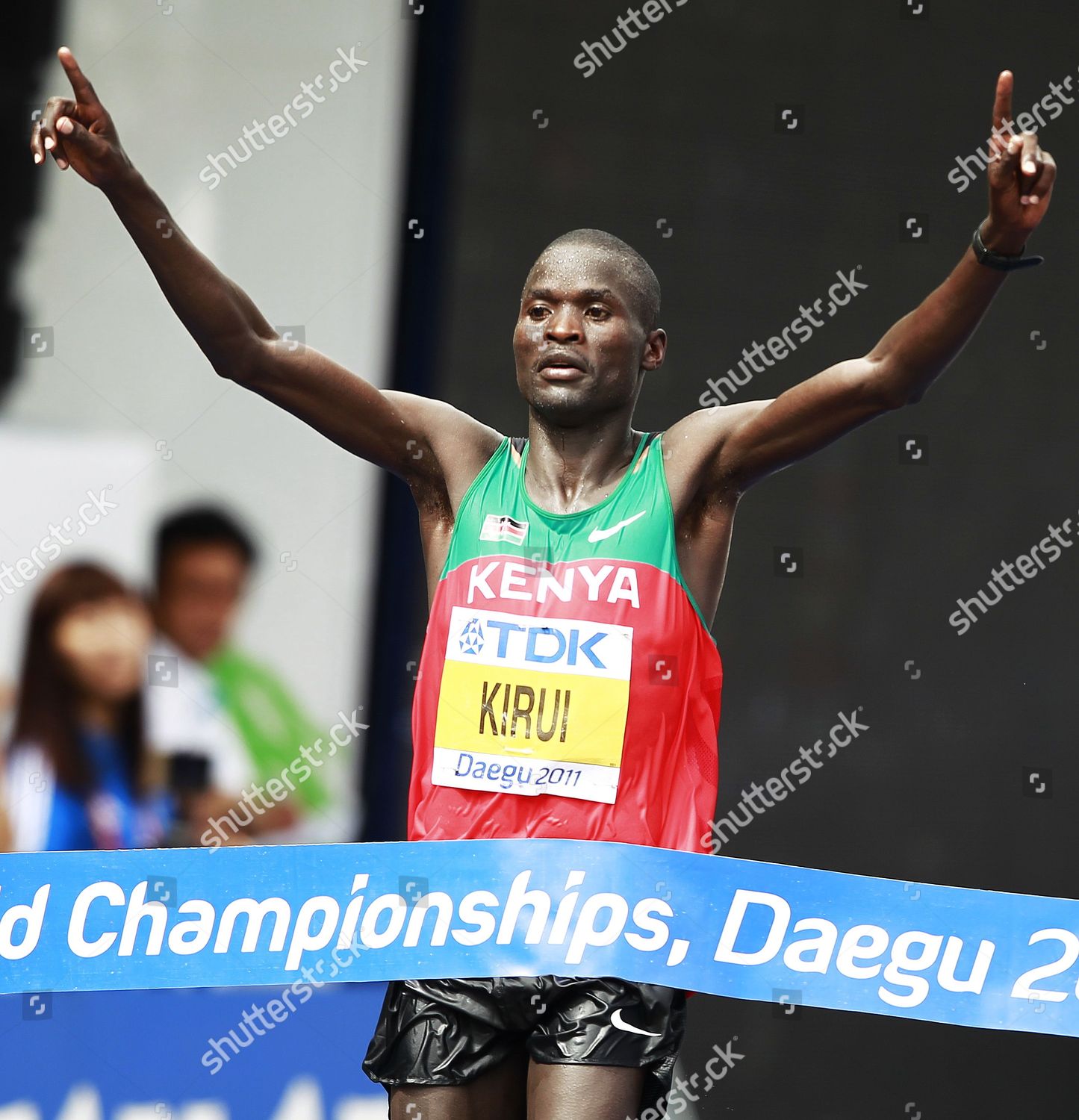 Abel Kirui Kenya Celebrates He Wins Editorial Stock Photo - Stock Image ...