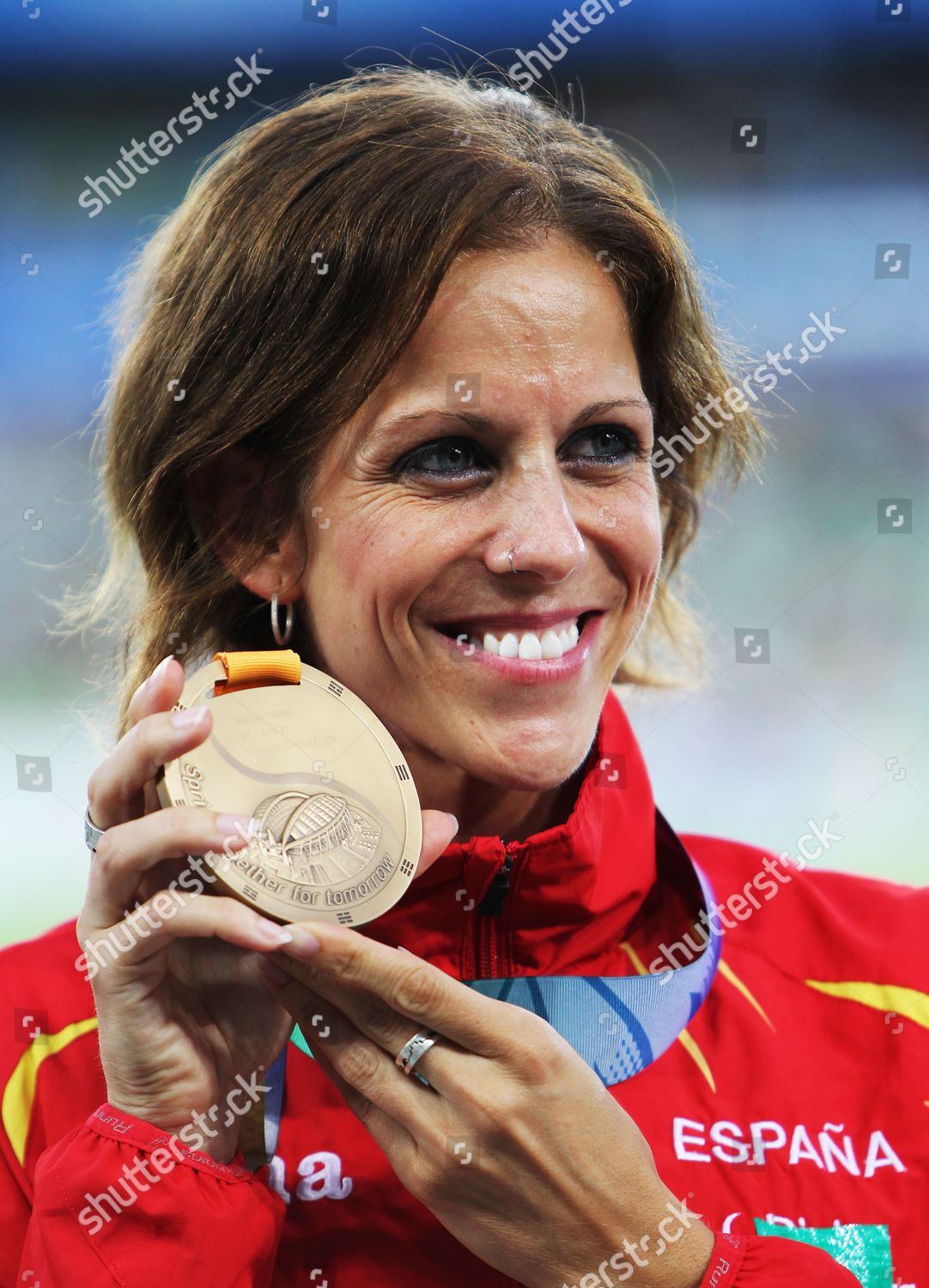 Bronze Winner Natalia Rodriguez Spain Poses Editorial Stock Photo ...