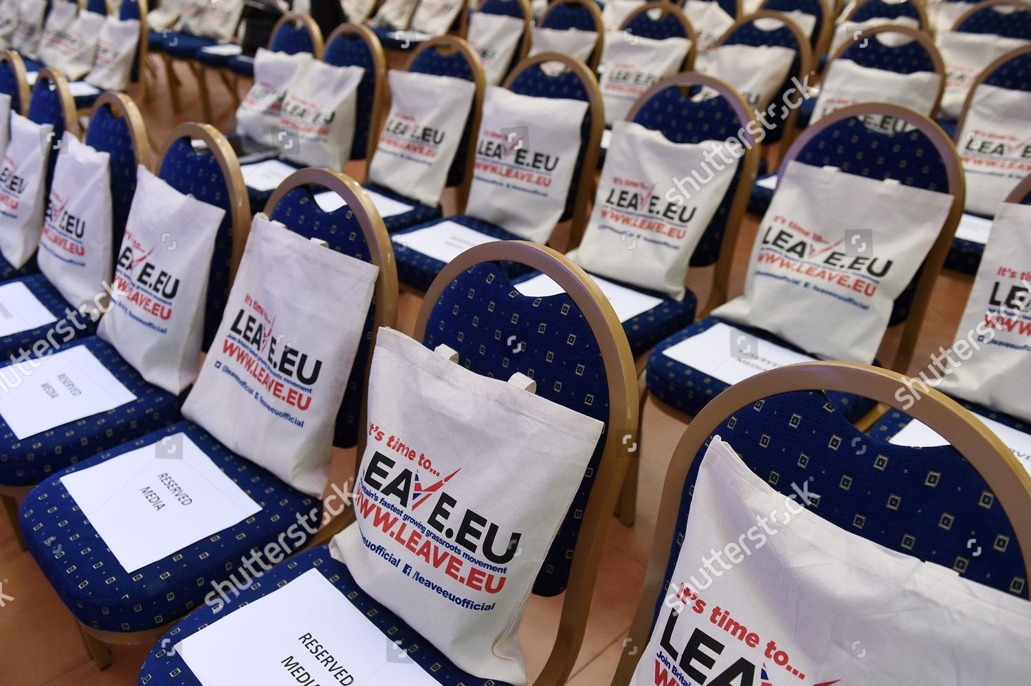 Leave Eu Bags On Chairs During Editorial Stock Photo - Stock Image ...