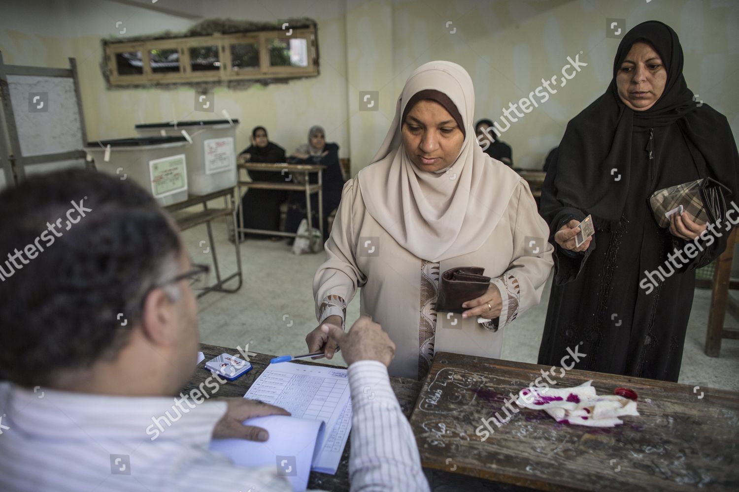 Egyptian Women Show Their Identification Cards Editorial Stock Photo ...
