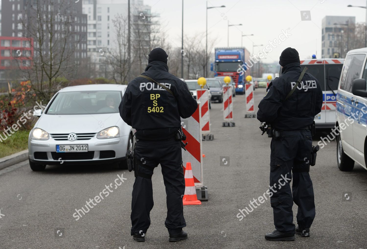 German Border Control Police Check Cars Editorial Stock Photo - Stock ...