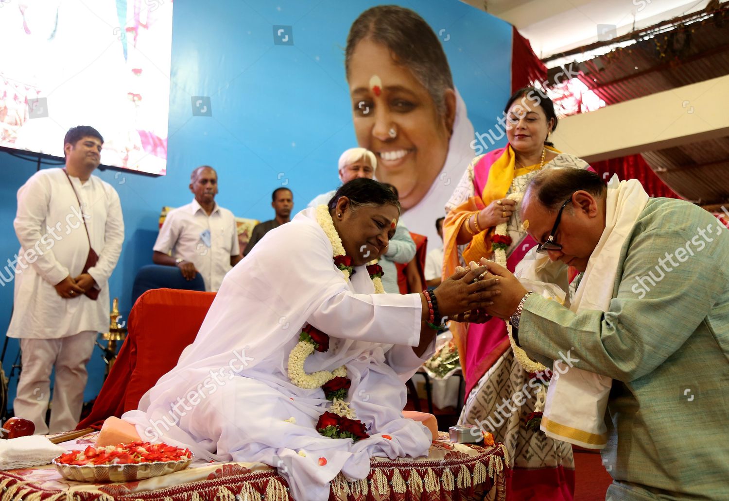 Indian Female Guru Sri Mata Amritanandamayi Editorial Stock Photo ...