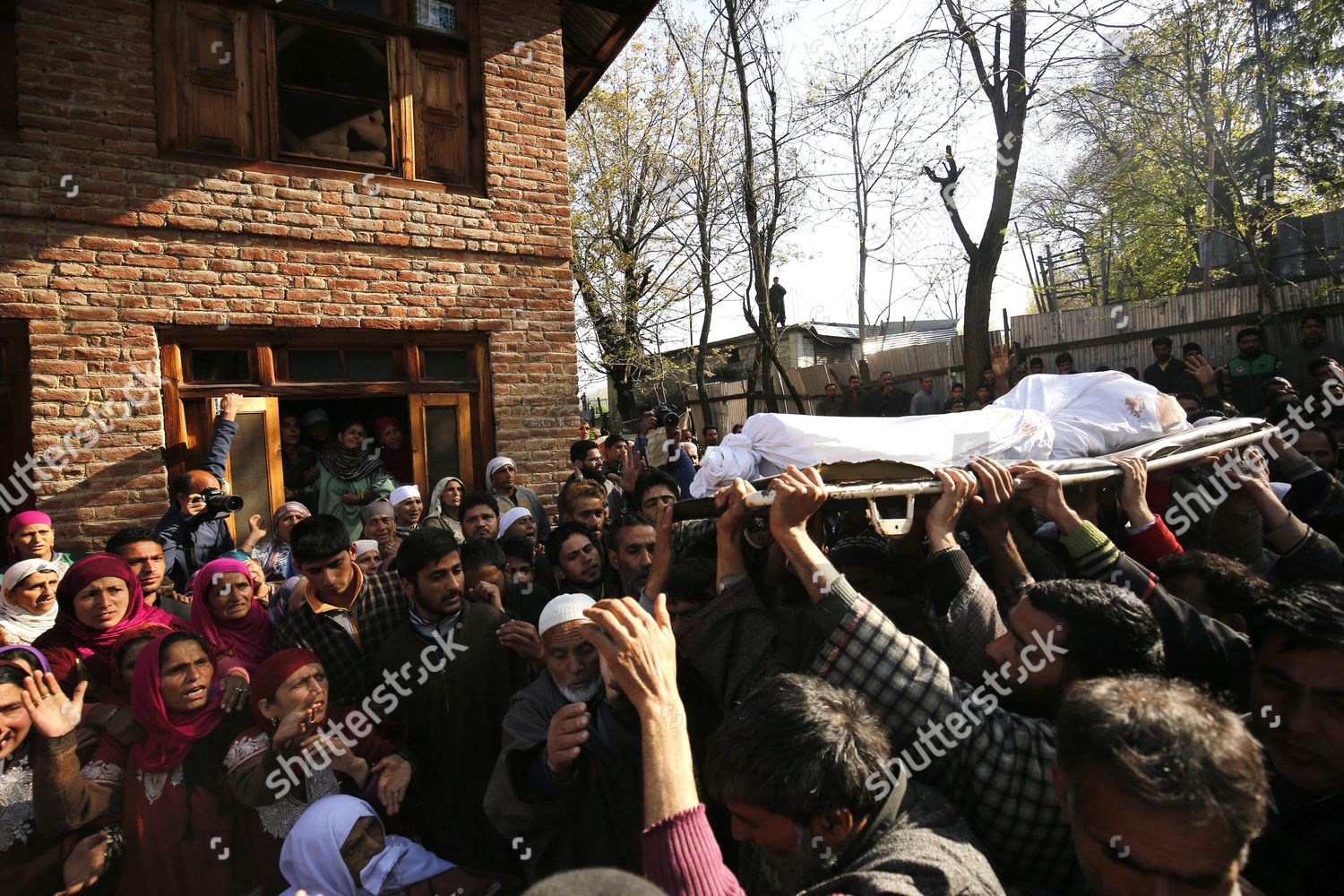 Women Mourn Villagers Carry Body Raja Editorial Stock Photo - Stock ...