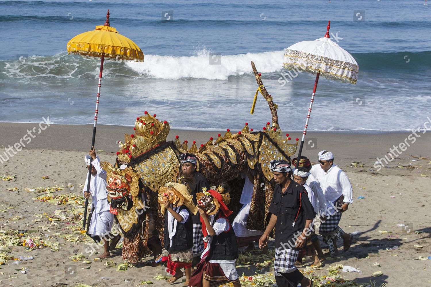 Balinese Hindu Devotees Carry Pratima Symbol Editorial Stock Photo ...
