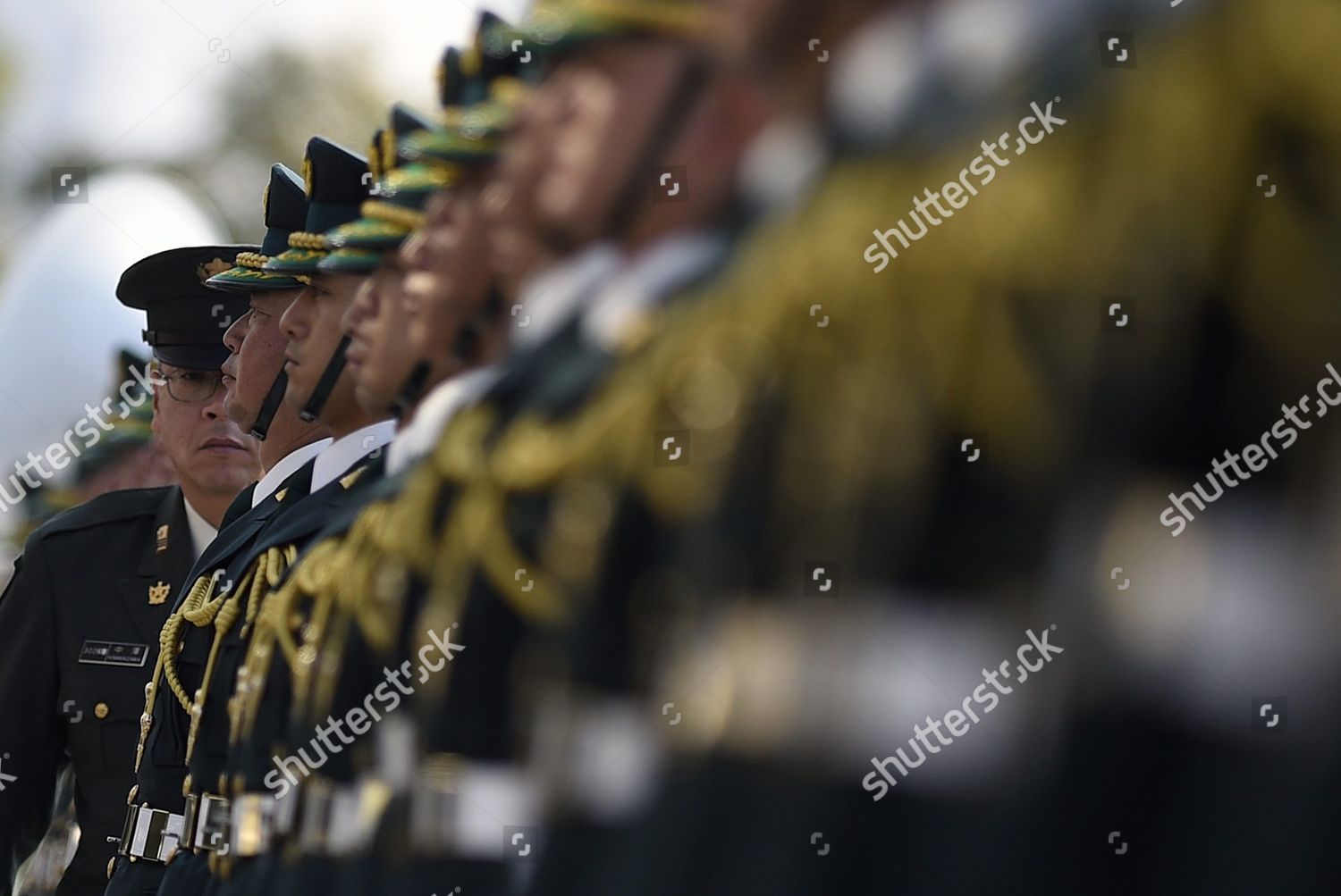 Japan Selfdefense Force Jsdf Officer Inspects Editorial Stock Photo ...