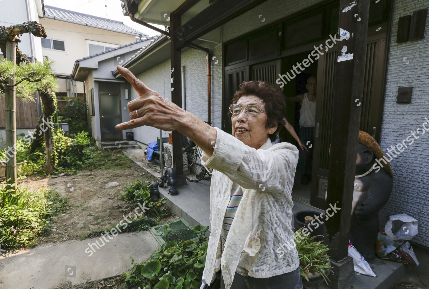 Sadae Kasaoka 83yearold Abomb Survivor Points Editorial Stock Photo ...