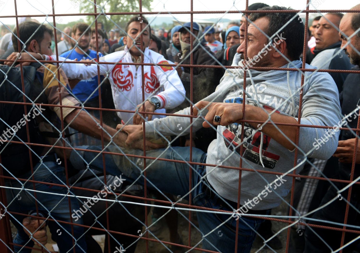 Migrants Fight Each Other After Crossing Editorial Stock Photo - Stock ...