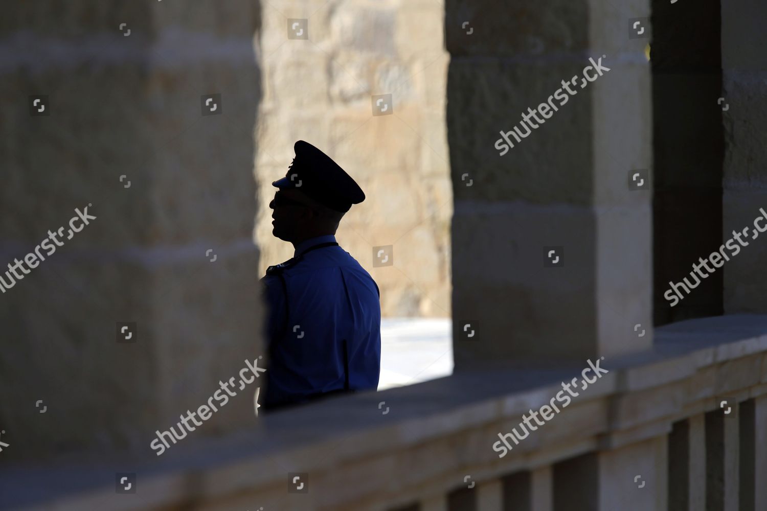 Maltese Policeman Stands On Guard Secure Editorial Stock Photo - Stock ...