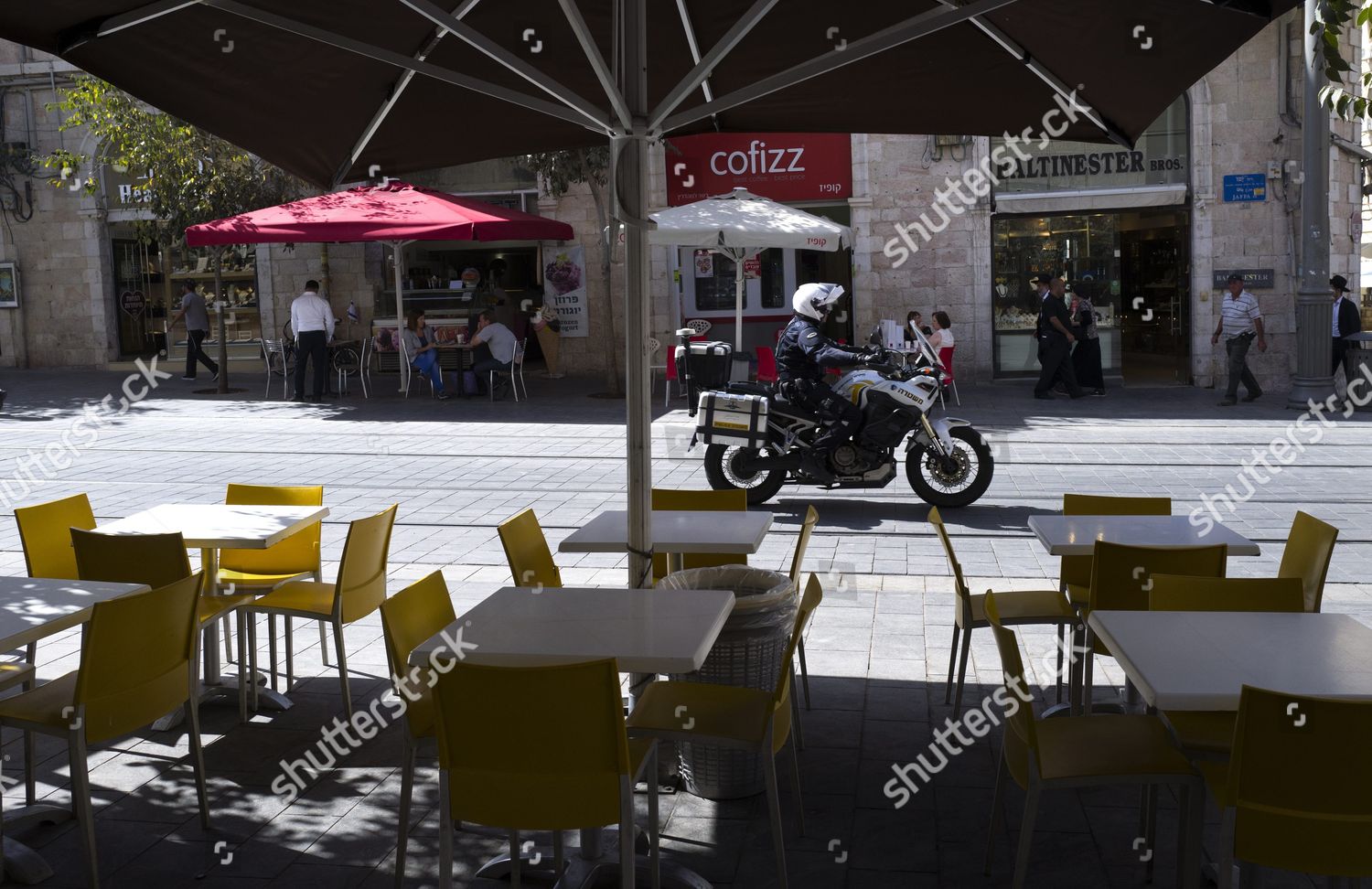 Israeli Police Patrols On Motorcycle Past Editorial Stock Photo - Stock ...