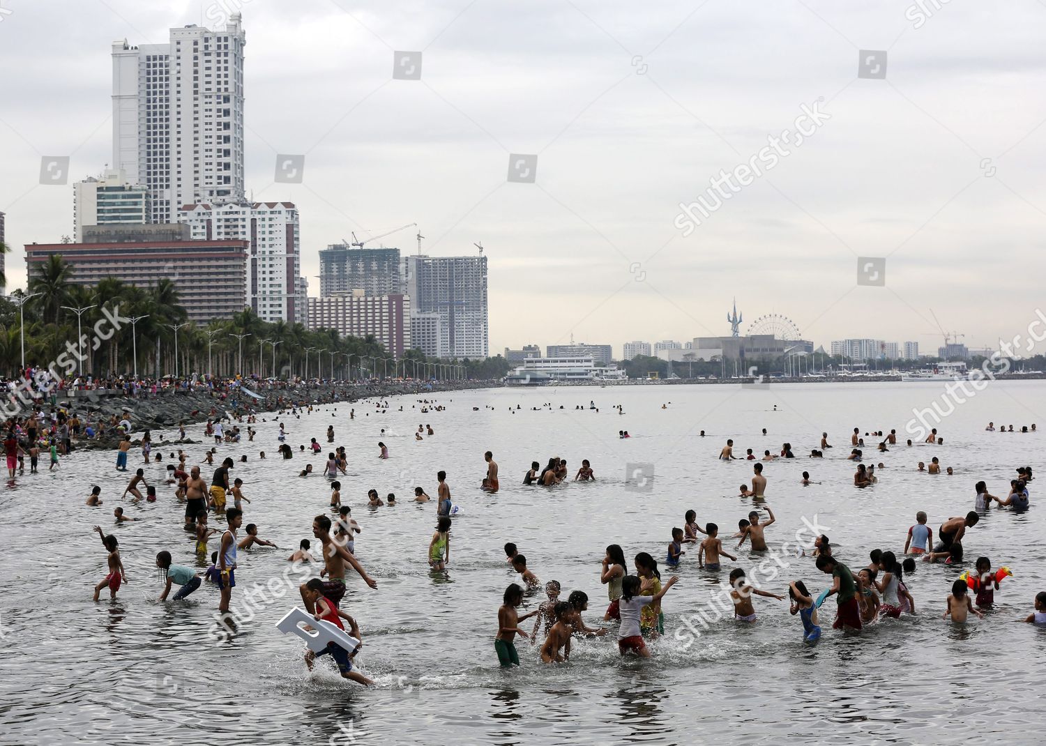 Filipinos Go Swim On Easter Sunday Editorial Stock Photo - Stock Image ...