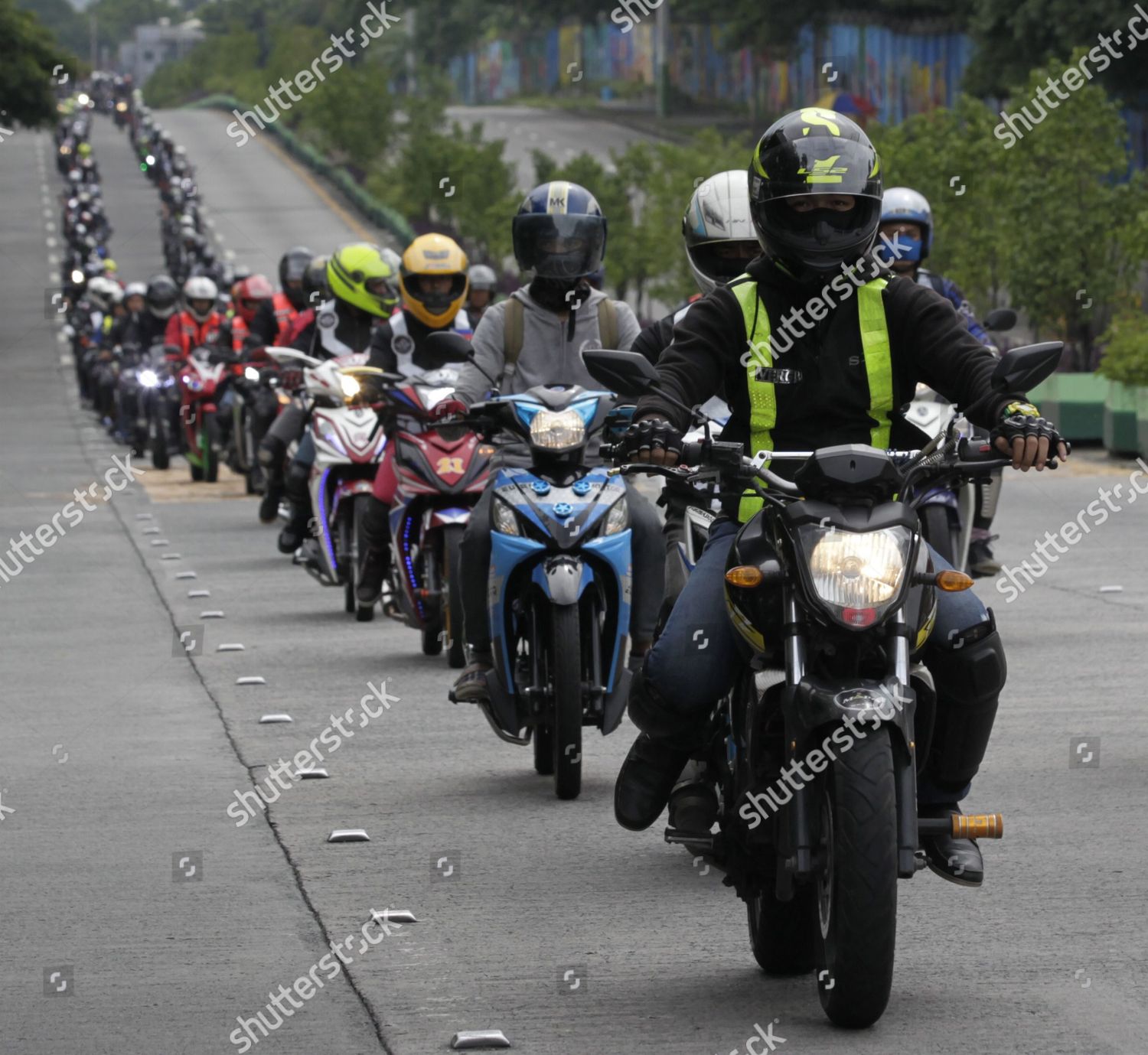 Filipino Advocate Riders Participate Motorcade Mark Editorial Stock ...