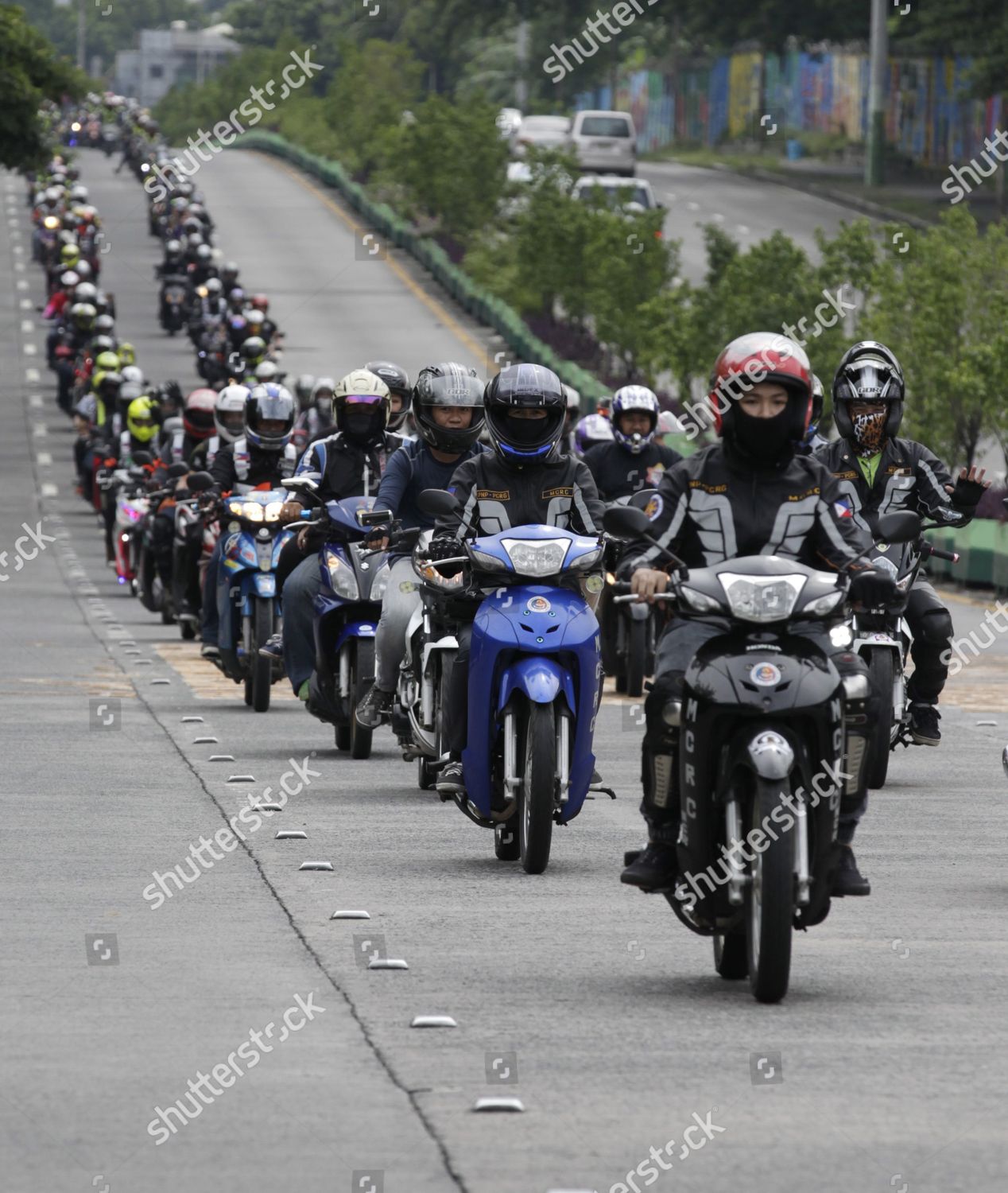 Filipino Advocate Riders Participate Motorcade Mark Editorial Stock ...