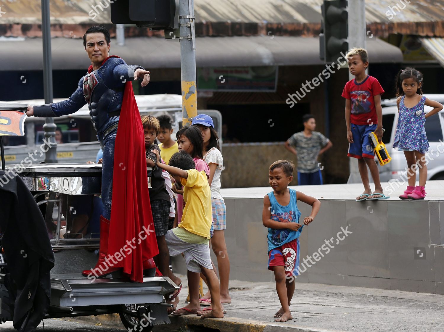 Filipino Herbert Chavez L Wearing Superman Editorial Stock Photo ...