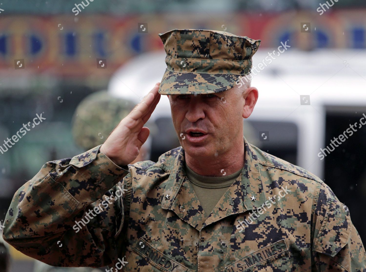 Us Marine General Paul Kennedy Salutes Editorial Stock Photo - Stock ...