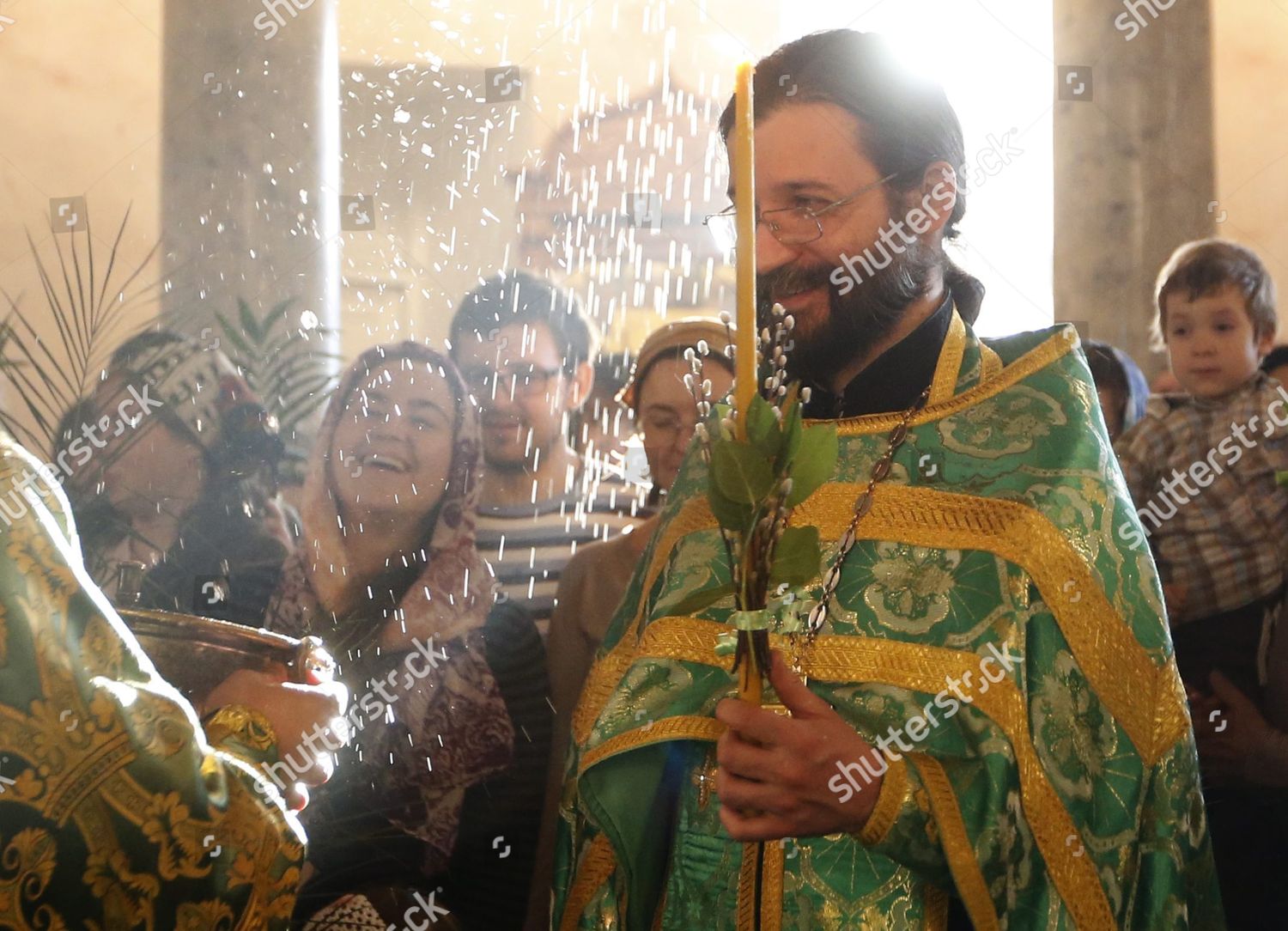 Russian Orthodox Church Priest Believers Enjoy Editorial Stock Photo ...