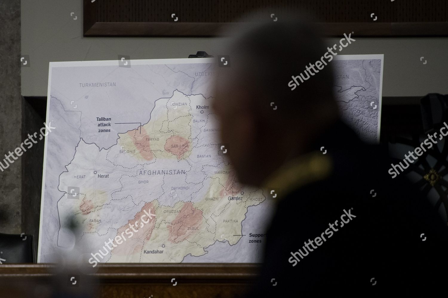 Map Afghanistan Shown Commander Resolute Support Editorial Stock Photo ...