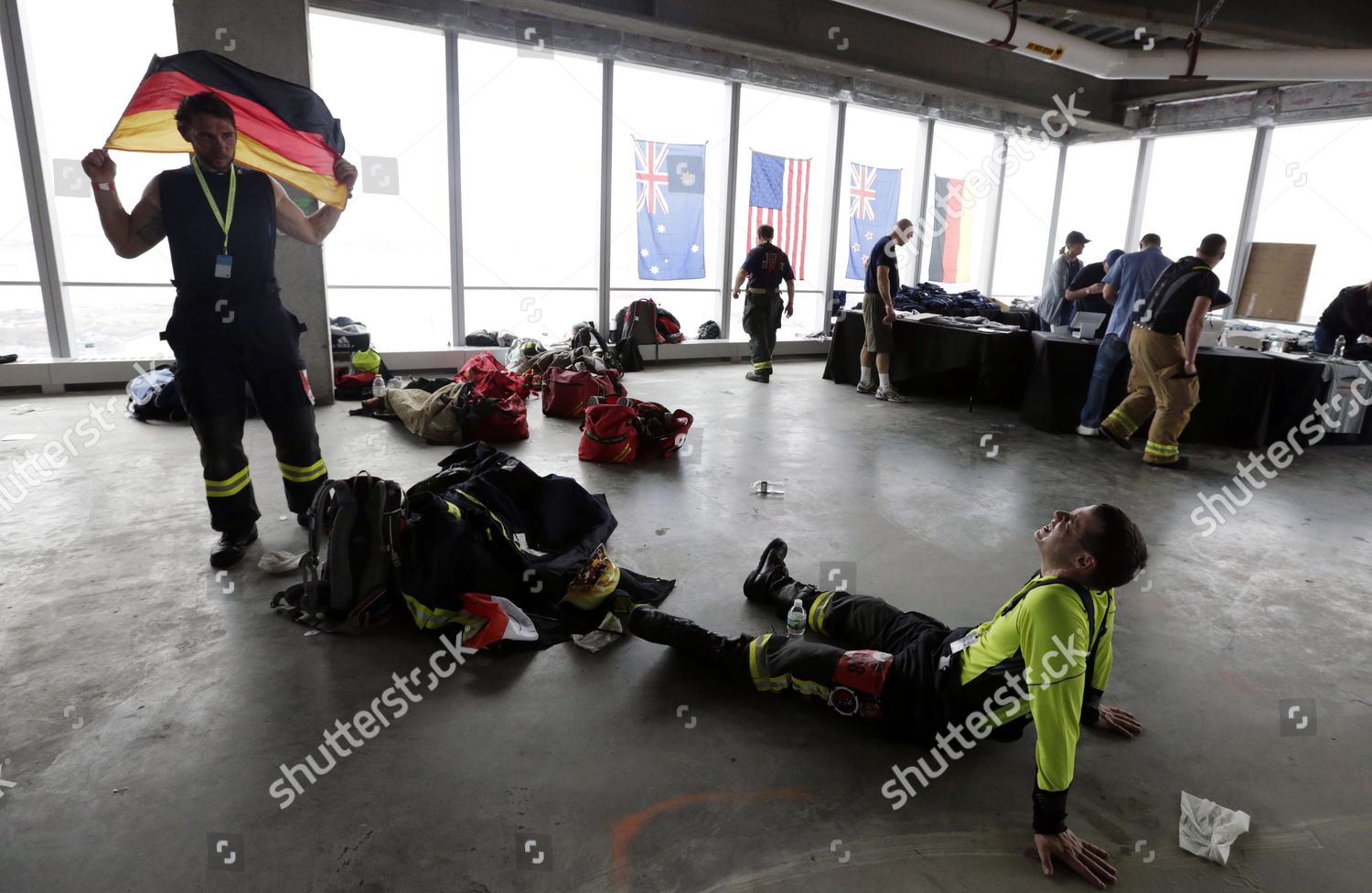 German Firemen Wolfgang Eger R Catches Editorial Stock Photo - Stock ...