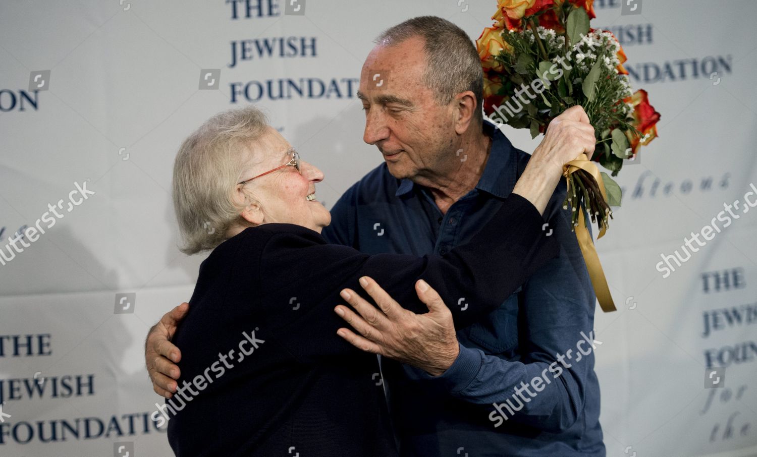 Krystyna Jakubowska L Poland Hugs Michael Editorial Stock Photo - Stock ...
