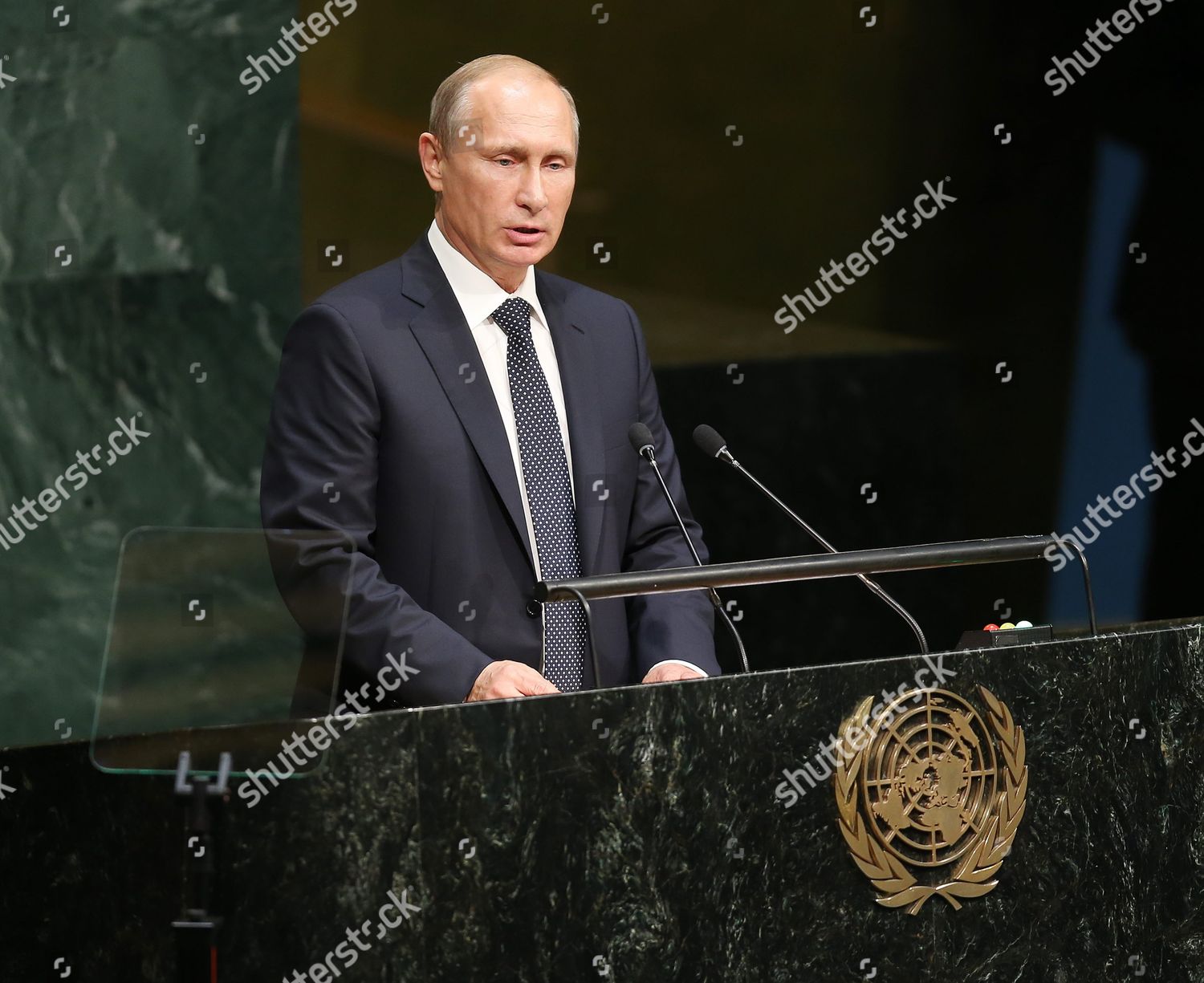 Russian President Vladimir Putin Speaks His Editorial Stock Photo ...